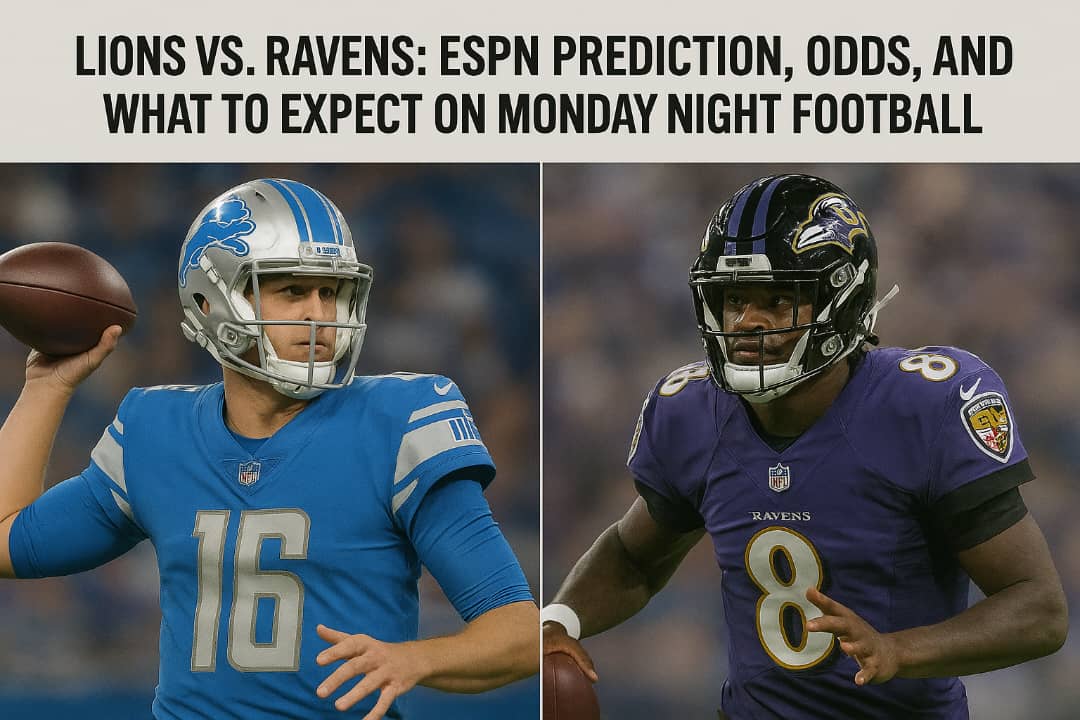 Lions vs. Ravens: ESPN Prediction, Odds, and What to Expect on Monday ...